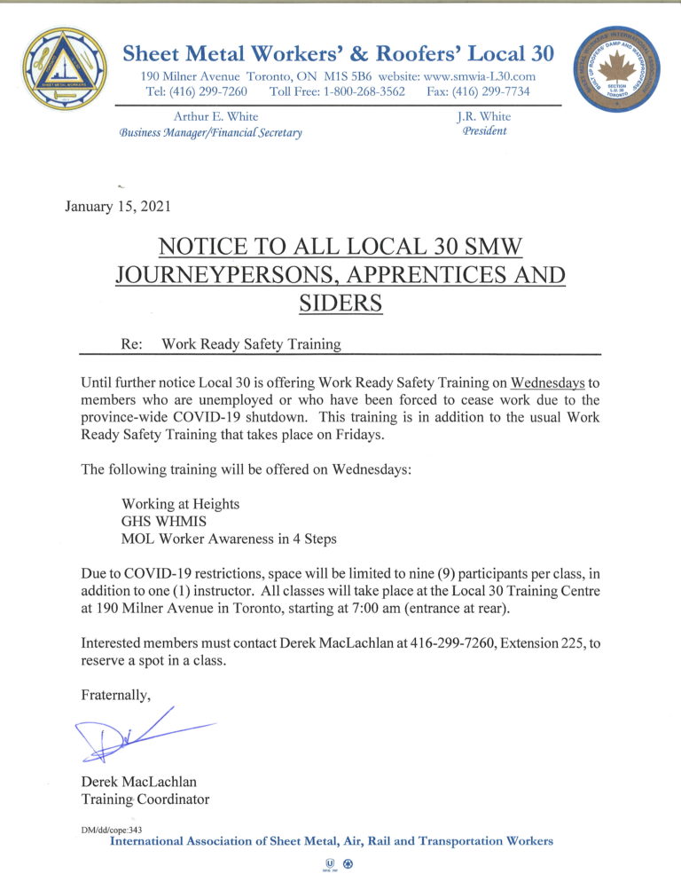 Safety Training - Local 30