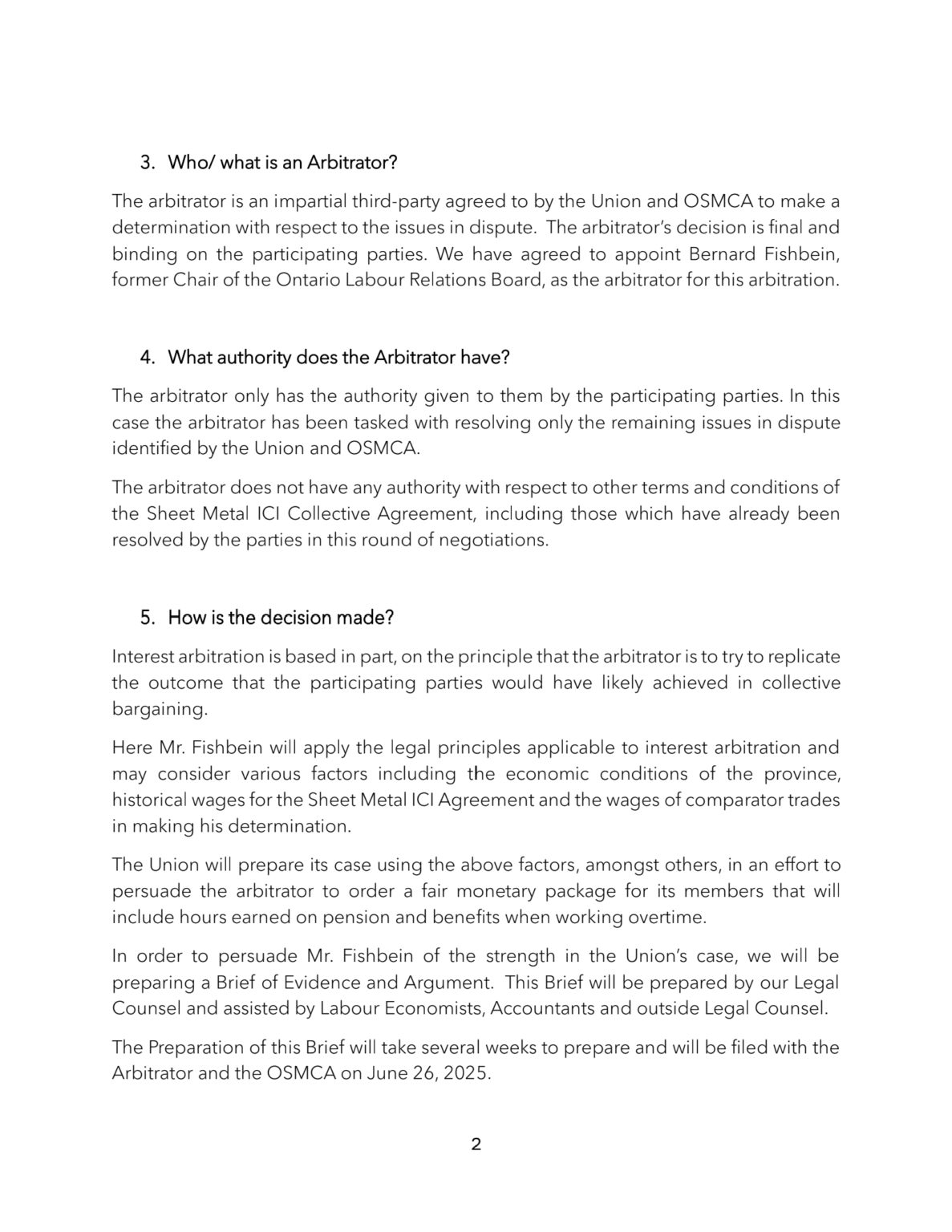 Sheet Metal Negotiation Update - May 30, 2025 - Local 30