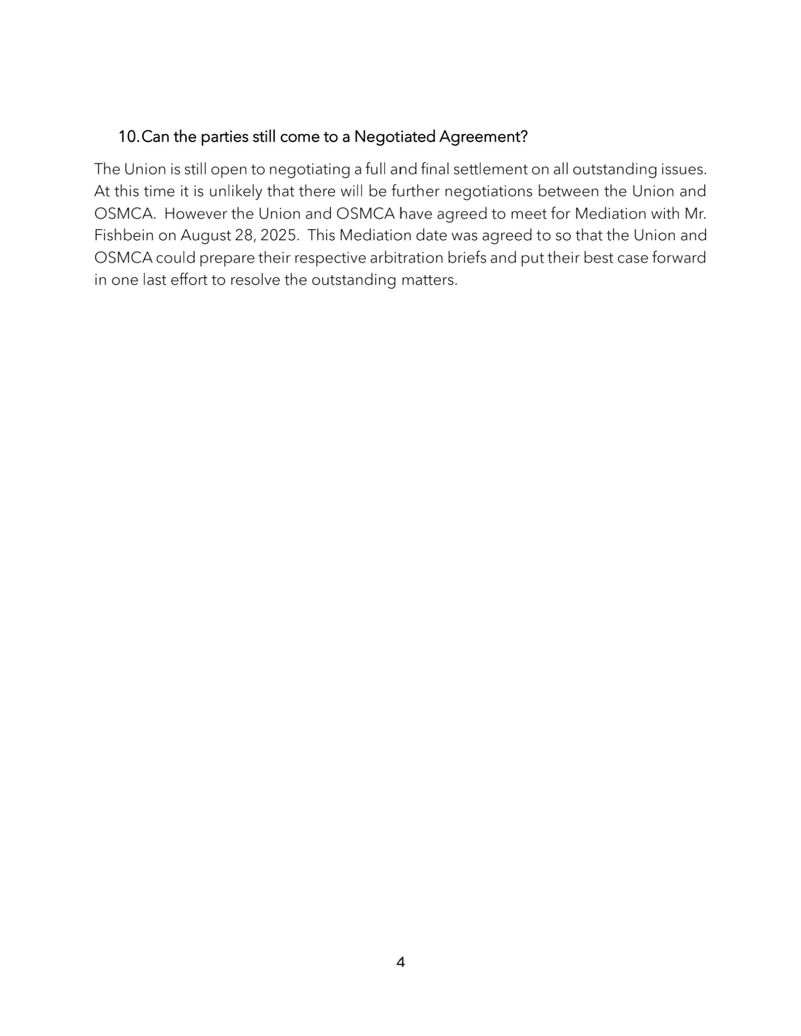 Sheet Metal Negotiation Update - May 30, 2025 - Local 30