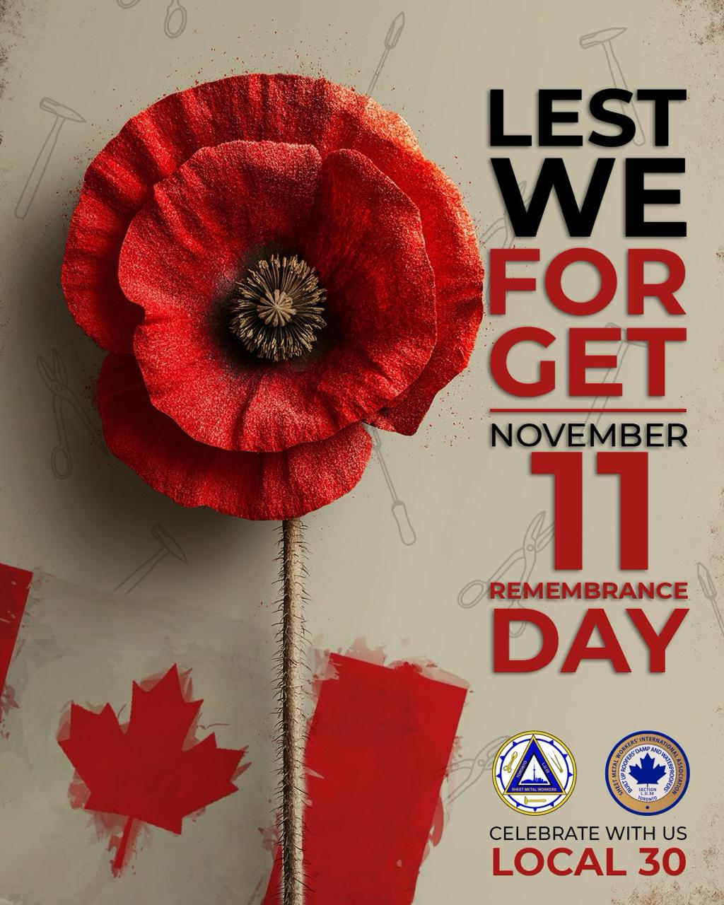 Remembrance Day 2025 - Local 30
