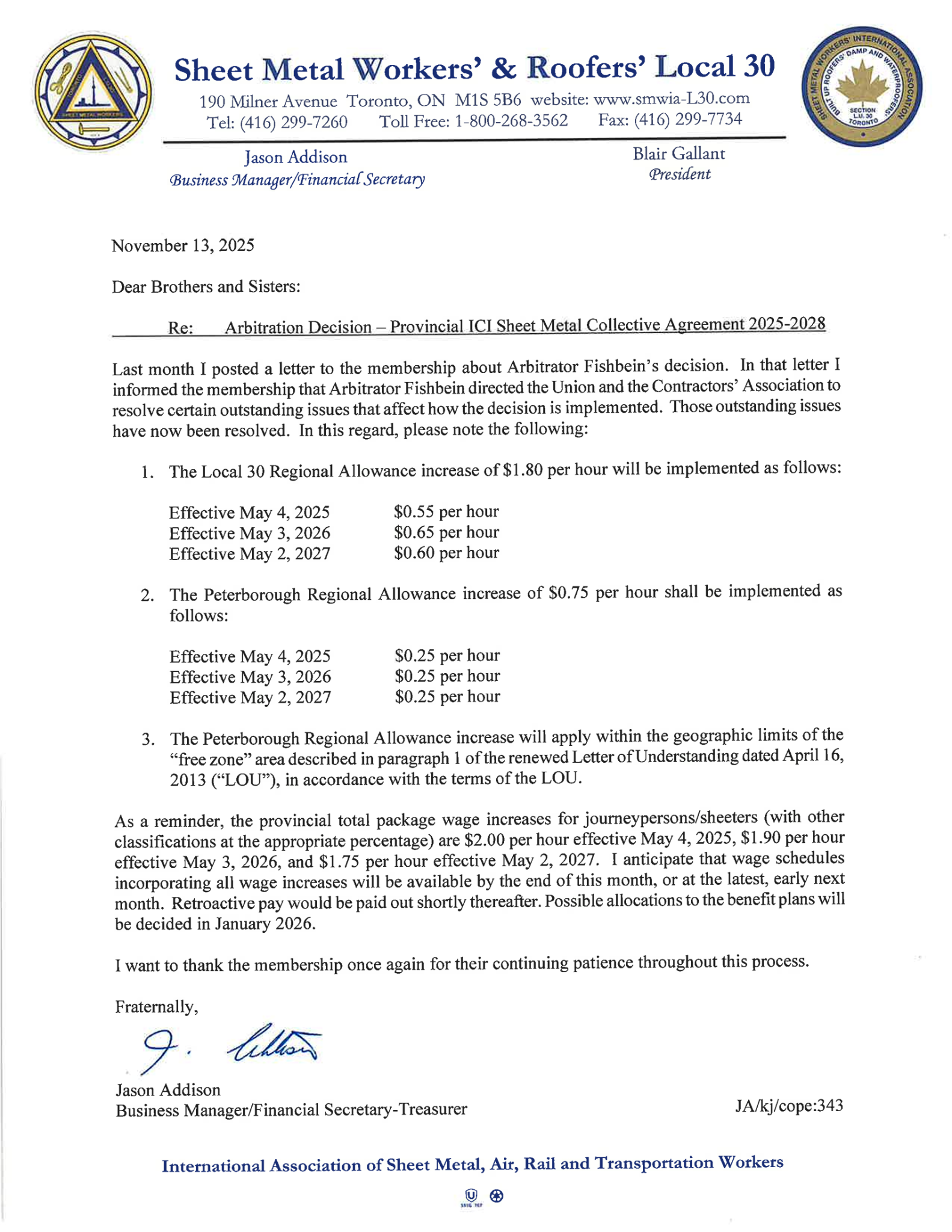 ICI Sheet Metal - Arbitration Decision - Local 30